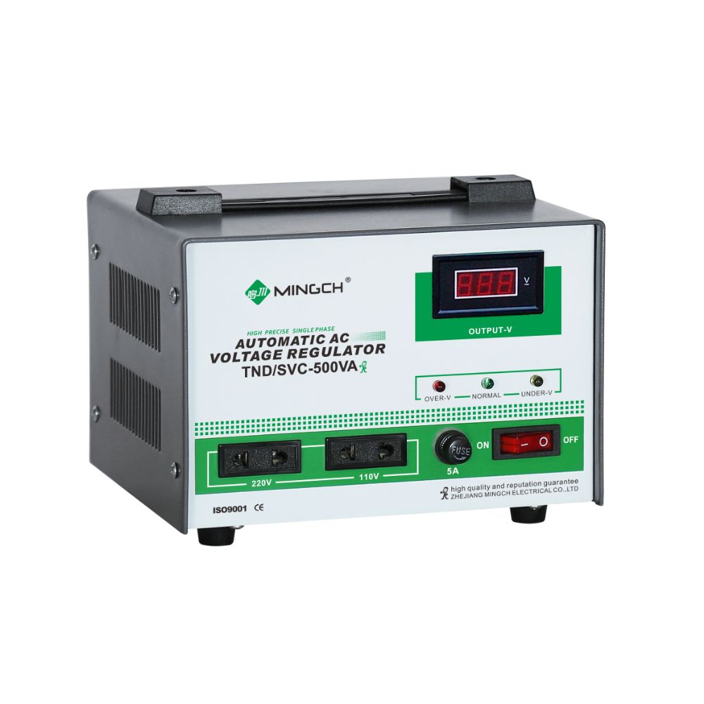 TND/SVC-0.5KVA HIGH PRECISE SINGLE PHASE AUTOMATIC AC VOLTAGE REGULATOR | Mingch