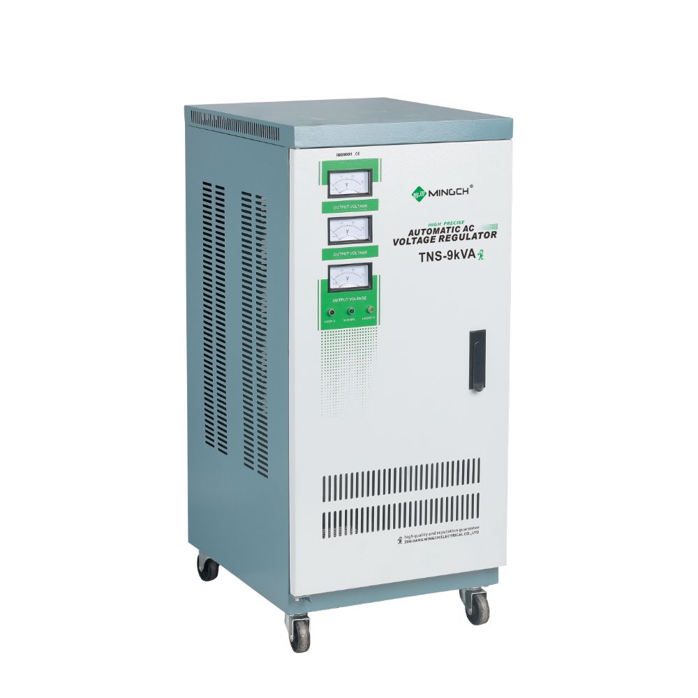 TNS-9kVA HIGH PRECISE THREE PHASE AUTOMATIC AC VOLTAGE REGULATOR | Mingch